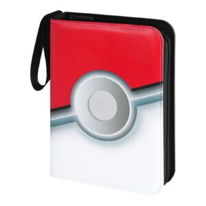 trading card binder, fits 400 cards with 50 removable sleeves, card collector album holder (classic for 400 cards)