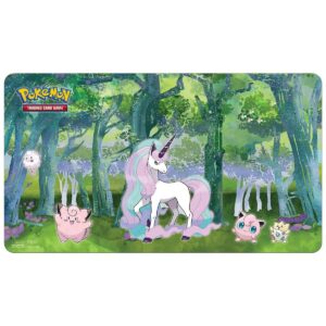 ultra pro - gallery series enchanted glade playmat for pokemon, show up to battle in style against friends and enemies and play your best cards on a vibrant full-color playmat