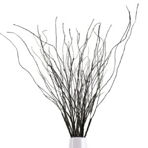 ruidazon 10pcs 30.7" curly willow branches, artificial flowers twigs decorative sticks stem, dry bendable tree branches for diy craft home room wedding floor vase garden farmhouse decor