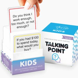 200 kids conversation cards - help kids put down tablets and phones - get children to enjoy talking and listening - great for car rides and family dinners - a new way for kids to express themselves