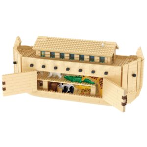 nativity bricks noah's ark building block set - 976 piece building block kit for kids and adults - small toy brick set christmas stocking stuffer (boys and girls ages 12+)