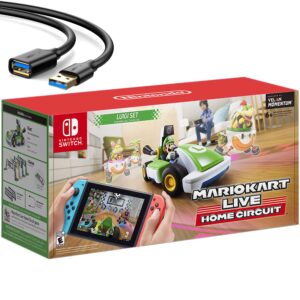 nintendo 2020 newest - mario kart live: home circuit - luigi set edition - holiday family gaming bundle for nintendo switch, nintendo switch lite - green (renewed)