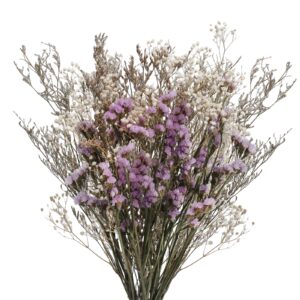 gtidea natrual dried flowers bouquet dried babys breath flowers with lavender dried floral arrangements for farmhouse wedding home table office garden decor (17 inch)