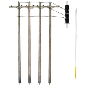 woodland scenics us2265 ho wired poles single crossbar