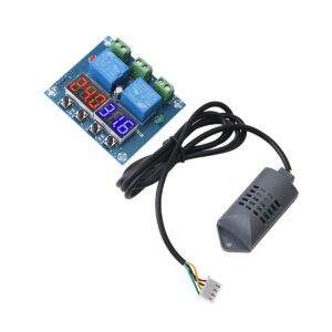 seeu. again dc 12v xh-m452 thermostat dual output temperature humidity thermometer hygrometer control module led digital display