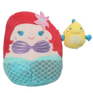 kelly toy squishmallow official kellytoy plush 12in ariel & flounder - disney ultrasoft stuffed animal plush toy, 12 inches