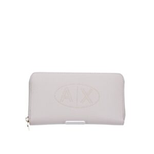 a|x armani exchange womens pebble eco leather zip wallet wristlet wrislet bag, noise, one size us