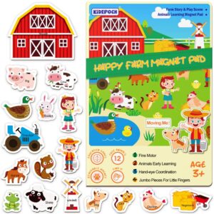 magnetic puzzles for kids ages 4-8, travel games for toddlers age 3-5, educational farm theme preschool puzzles for storytelling, washable toddler magnets