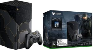 microsoft xbox series x - halo infinite limited edition + 1 wireless controller - backward compatible with thousands of games, 16gb gddr6 memory, true 4k gaming, up to 120 fps w/tivdio 4k hdmi cable