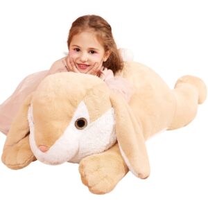 ikasa giant rabbit stuffed animal plush toy, 30" large bunny plushy toys for kids girls boys