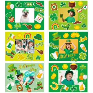 chiazllta 30 packs st. patricks day picture frame craft kits for kids st. patricks diy craft art st. patrick day party decoration favor home classroom game activities