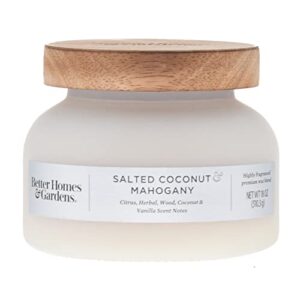 better homes & gardens. 18oz scented candle, salted coconut mahogany 2-pack, white, 35526