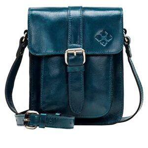 patricia nash cascina crossbody bag - blue distressed