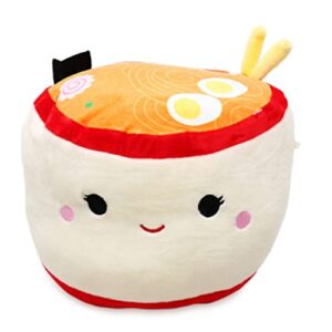 squishmallows oficial kellytoy food plush toys soft plush animal (8 inch, raisy ramen)