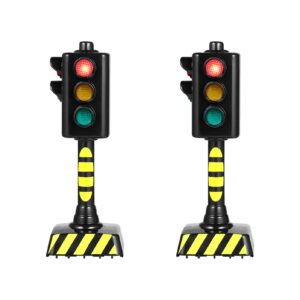 toyandona 2pcs mini traffic light toddler traffic light toy early education traffic toy for boys girls preschool chinese version