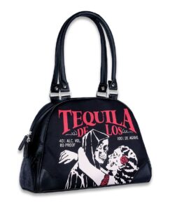 liquorbrand tequila de los muertos classic bowler handbag purse