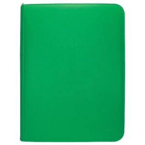 ultra pro - vivid 9-pocket zippered pro-binder: (green) - protect up to 360 collectible trading cards, sports cards or valuable gaming cards, ultimate card protection