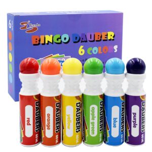 yuanhe bingo daubers dot markers - mixed colors set of 6 pack