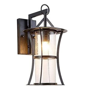 fqrongsp wall lamp，american country outdoor e27 wall sconce vintage industrial wall lamp lantern waterproof round terrace doorway balcony light hotel exterior aisle corridor light garden indoor home d