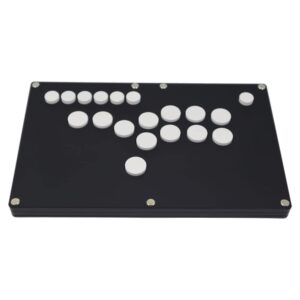 b1-ps-b ultra-thin all buttons arcade joystick game controller for for ps5/ps4/ps3/pc black matte acrylic panel