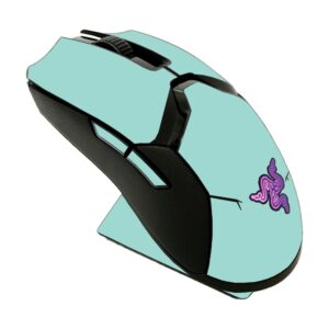 mightyskins skin compatible with razer viper ultimate - solid seafoam | protective, durable, and unique vinyl decal wrap cover | easy to apply, remove, and change styles | made in the usa