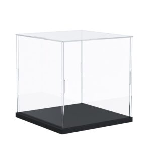 nynelly clear acrylic display case for collectibles,30.7" tall dispaly case for lego castle 71040 toys self-assembly large display box with base countertop showcase for figures,20.1x15x31.1 in