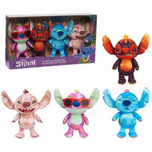 just play stitch disney hawaiian elements plush stuffed animals collector set, officially licensed kids toys for ages 3 up, amazon exclusive