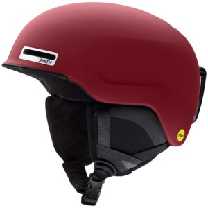 smith optics maze mips round contour fit unisex snow helmet - matte sangria, large