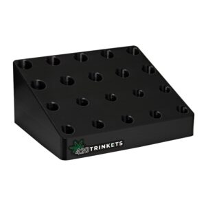 slide stand - store 20 bowls - 14mm 18mm 10mm (black, half 14mm half 18mm)