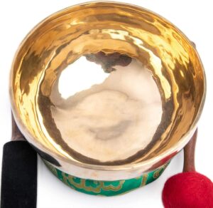 large tibetan singing bowl set - master healing grade for sound bath chakra 7 metal meditation yoga by himalayan bazaar