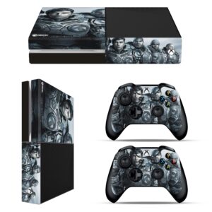 skins decals compatible with xbox one console and controller durable protective vinyl stickers cover for xbox one set -gray