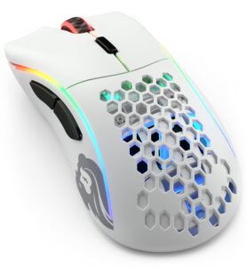 glorious model d wireless gaming mouse - rgb 69g lightweight wireless gaming mouse (matte white) (renewed)