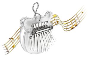 sonicotech mini kalimba mini thumb piano 8 keys finger piano marimbas hand piano cute kalimba with lanyard keychain special lovely gifts (crystal bear) visit store for bundle sales