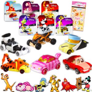 walt disney studio character cars collectible toys disney hot wheels set - 6 pc disney animals hot wheels character cars bundle with disney princess palace stickers