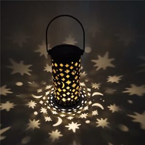 1pcs solar lantern lights star moon sunlight lamp waterproof outdoor ramadan hanging lights for home garden path decoration dropship