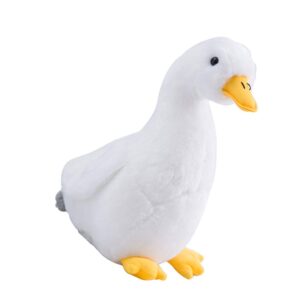 luozzy plush duck stuffed animal toys for kids lovely duck doll soft animal doll for home nursery room (32cm white)