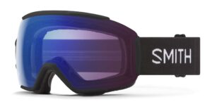 smith optics sequence otg low bridge fit unisex snow goggle - black, chromapop photochromic rose flash