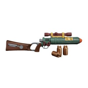 nerf lmtd star wars boba fett's ee-3 blaster, the book of boba fett, illuminated scope, 3 drums, 12 elite darts, blaster sounds