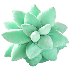 evaner 3d succulents cactus pillow, cute succulents, for garden or green lovers baby green plant throw pillows for bedroom room home decoration novelty plush cushion,blue