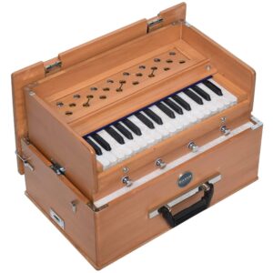 bhava mini "kirtan" harmonium | standard edition -natural | professionally tuned & refined in u.s.| indian instrument ~ handmade, perfect for yoga, kirtan | fits in overhead compartment