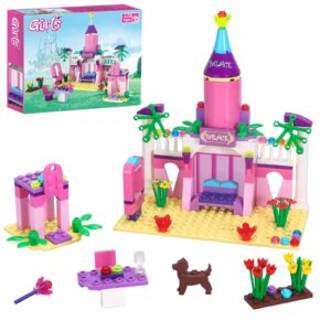 brick story girls princess castle building blocks toys 178 pieces pink palace fairy castle building set girls friends construction toy castle playset great small gift for kids age 6 7 8 9 10 and up