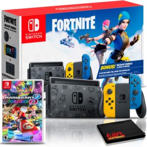 fortnite wildcat bundle with mario kart 8 deluxe and 6ave cleaning cloth (renewed)