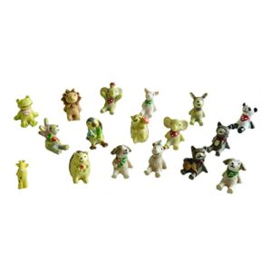 resin mini animal figurines ornaments looking up at the stars mini size micro landscape props resin diy crafts fairy tale garden home bonsai decoration accessories (t)