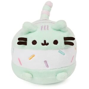 gund ice cream sandwich pusheen sweet dessert squishy plush stuffed animal cat for ages 8 and up, mint and white, 4”