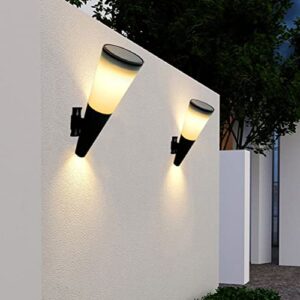 1pcs warmwhite coldwhite led solar light outdoor waterproof wall light corridor decorative atmosphere lights for home garden