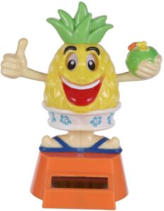 solar bobble shaking head dancing toy pineapple figure statue car dash board ornaments for car vehicle decoration