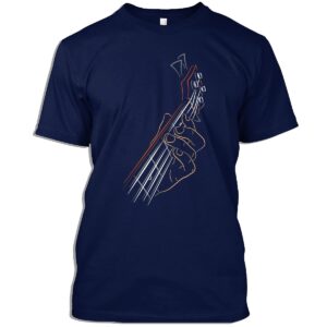 bass guitar tshirt vintage playing bass guitar matching bassist musician bass lovers t-shirt for men women (navy - l)