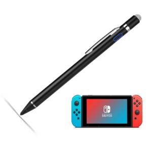 stylus for nintendo switch pen, evach digital pencil with 1.5mm ultra fine tip stylus pen for nintendo switch, black