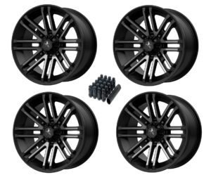 full set of msa m40 rogue 16x7 4/137 10mm wheels