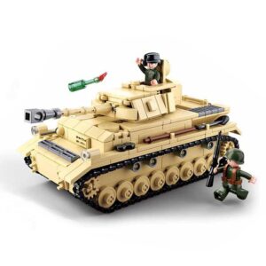 dahonpa panzer-Ⅳ tank small army building block(543 pcs),ww2 military historical collection model with 3 soldier figures,toys gifts for kid and adult.